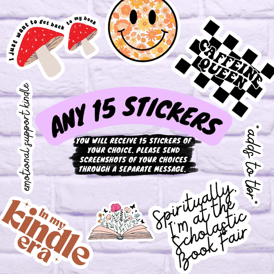 Sticker Pack, Kindle Stickers, Book Stickers, Cute Stickers, Laptop ...