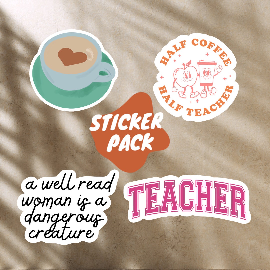 Teacher Sticker Pack Teacher Appreciation Gift Cute - Etsy