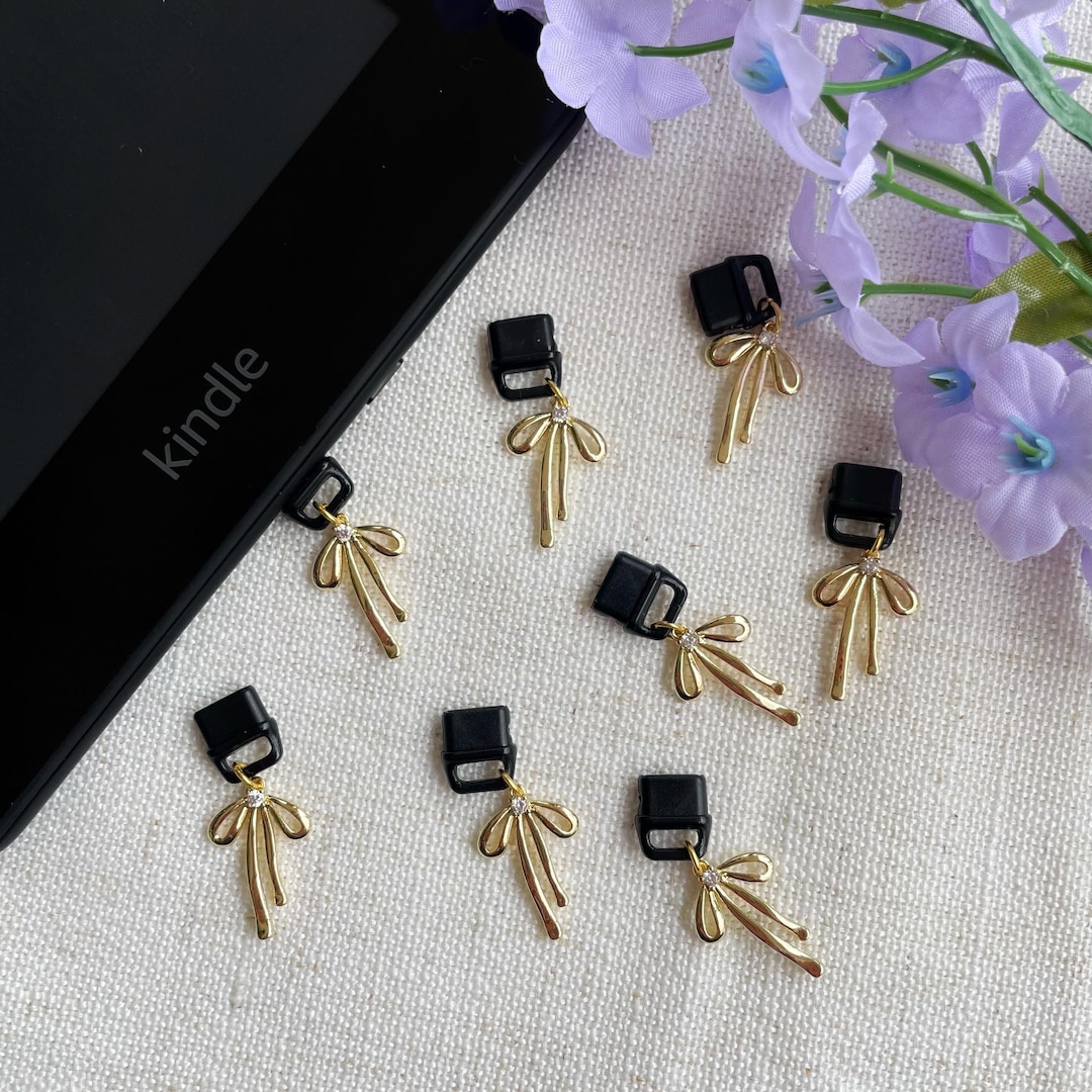 Bow Kindle Dust Plug Charm, Phone Charm, Bookish Merch, Bookish Gifts ...