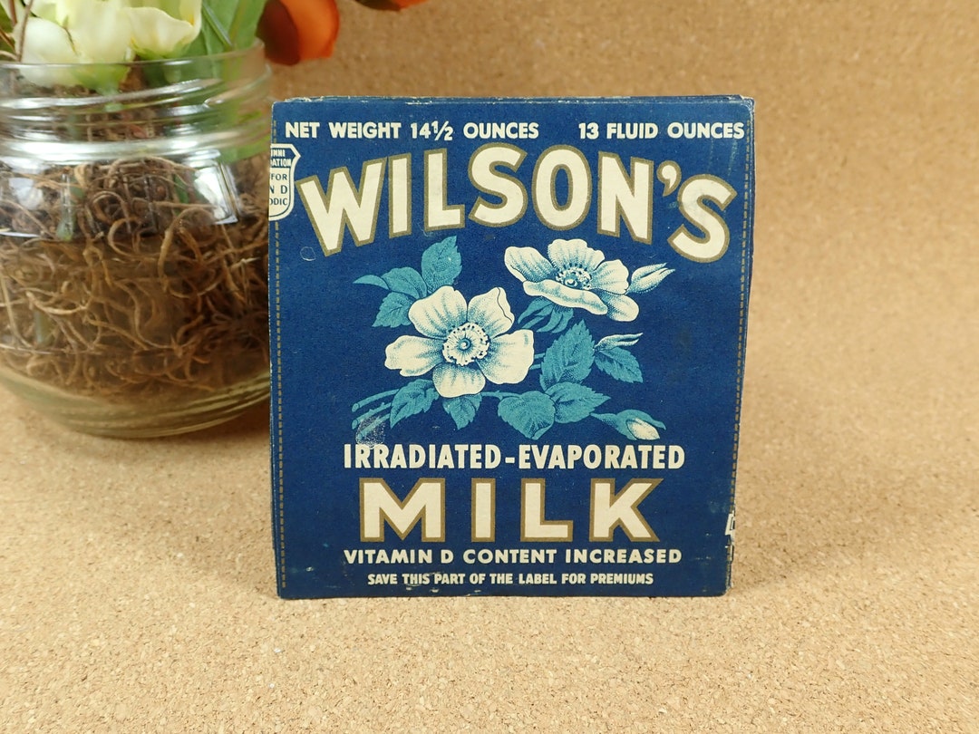Vintage Wilson's Irradiated Evaporated Milk Label - Collectible Set of ...