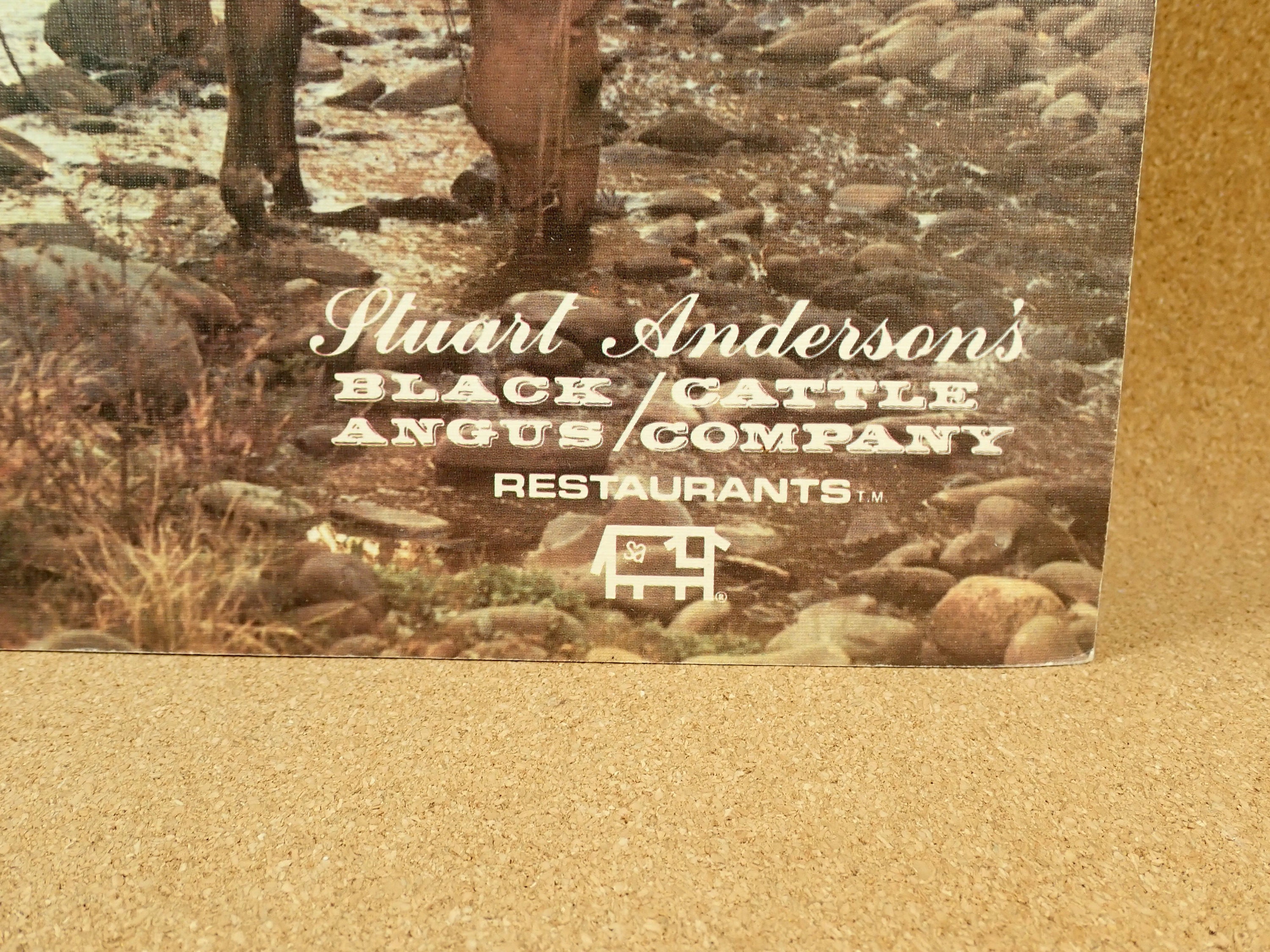 Vintage Stuart Anderson's Black Angus Cattle Company Menu - 1970s Food ...