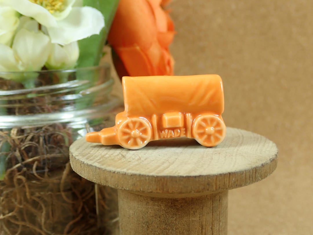 Wade Figurines - Orange Covered Wagon Whimsies Collectible Trinket ...