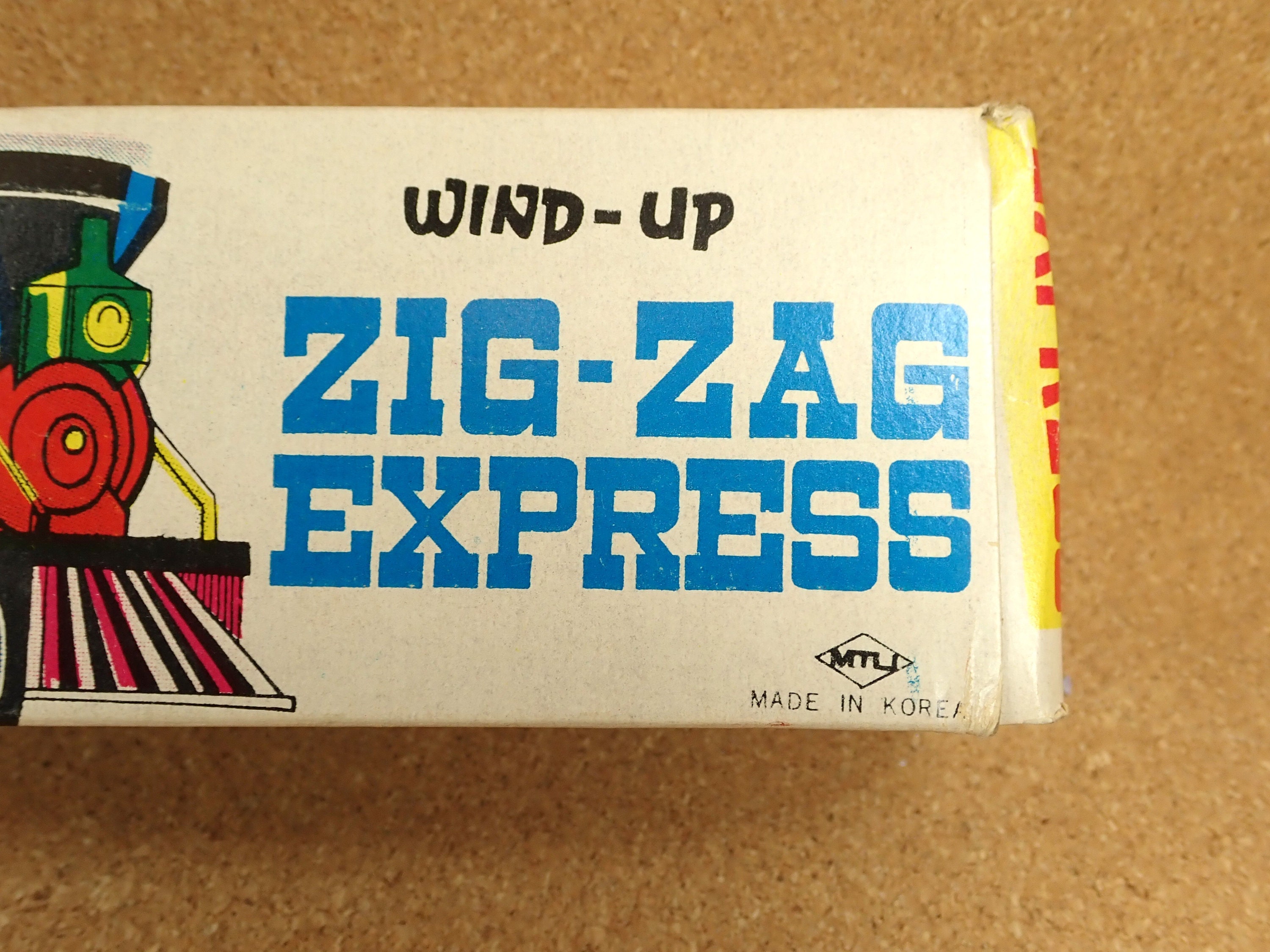Wind-up Comic Zig-zag Express Tin Train by MTU 1970s Metal Wind-up ...