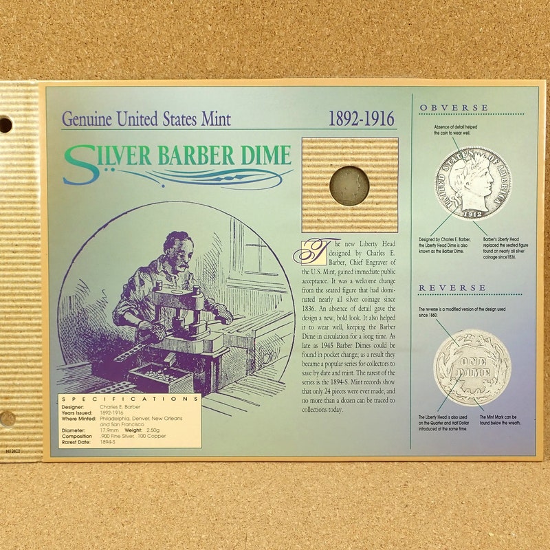 Barber Dime - Etsy