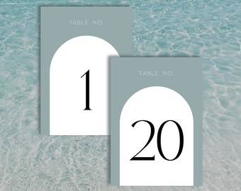 Sea Glass Table Number - Etsy