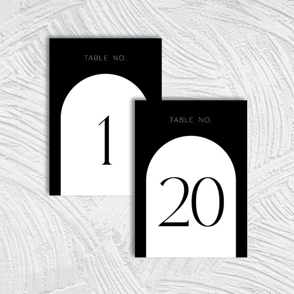 Arch Table Numbers Printable - Etsy