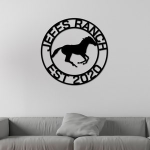 Ranch Sign, Custom Horse Farm Sign, Personalized Metal Ranch Sign ...