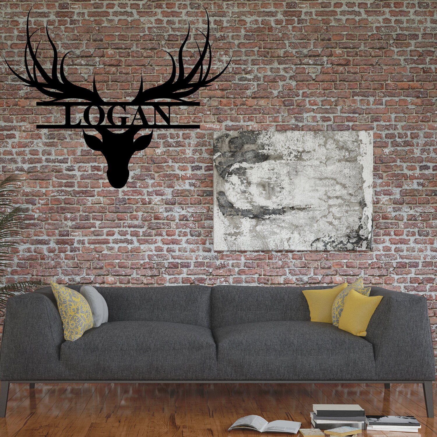 Family Name Metal Sign Deer Last Name Sign Housewarming | Etsy