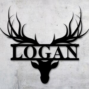 Family Name Metal Sign Deer Last Name Sign Housewarming - Etsy