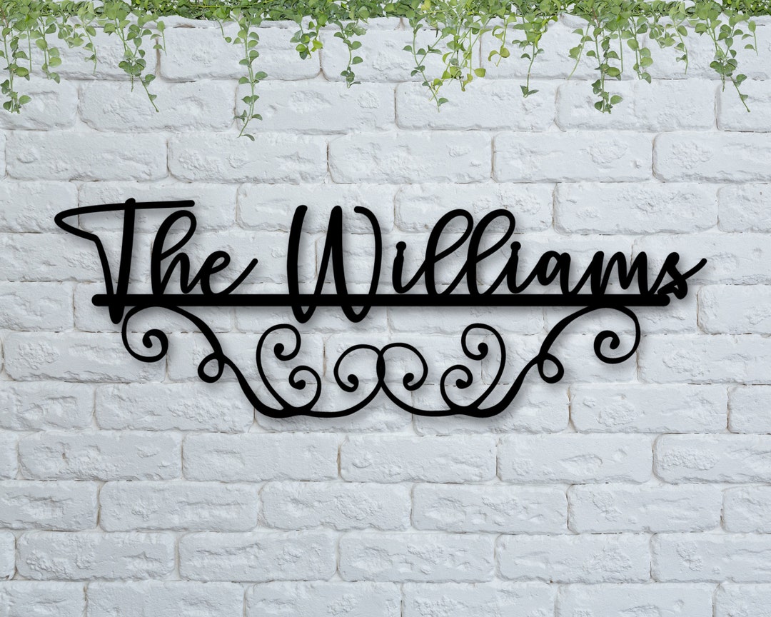 Personalized Family Name Metal Sign - Powder Coated Finish - Etsy