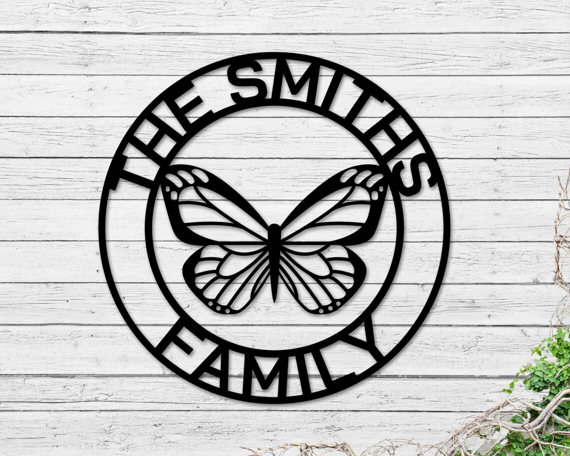 Custom Butterfly Name Sign Custom Metal Sign Butterfly Sign - Etsy