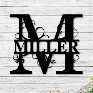 Personalized Metal Sign, Family Name Sign, Housewarming Gift, Welcome ...