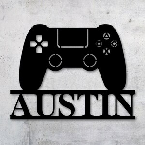 Controller Sign, Gamer Metal Sign, Gamer Name Sign, Metal Sign ...