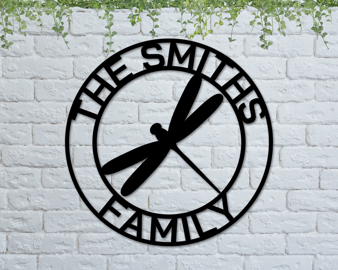Custom Dragonfly Name Sign, Custom Metal Sign, Dragonfly Sign, Door ...