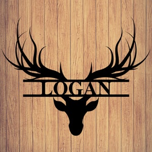Deer Family Name Metal Sign, Last Name Sign, Housewarming Gift, Deer ...