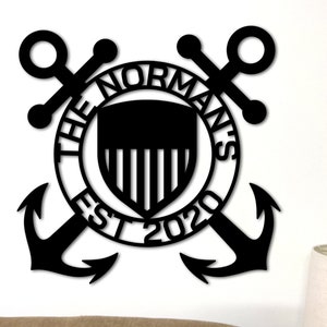 Personalized Coast Guard Sign, United States Coast Guard Sign, US Coast ...