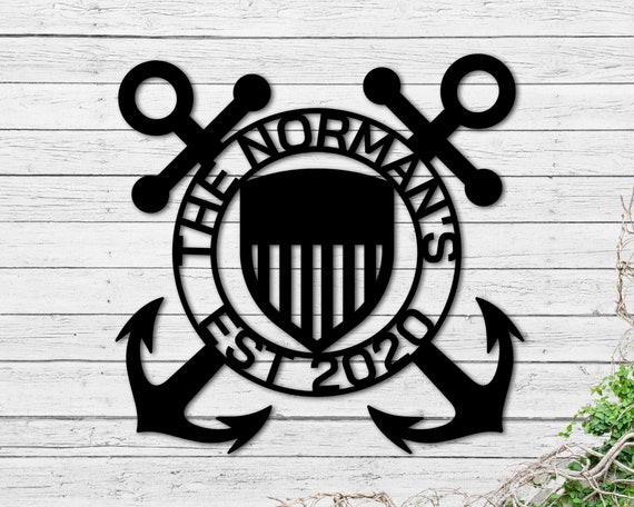 Personalized Coast Guard Sign US Coast Guard Metal Sign - Etsy