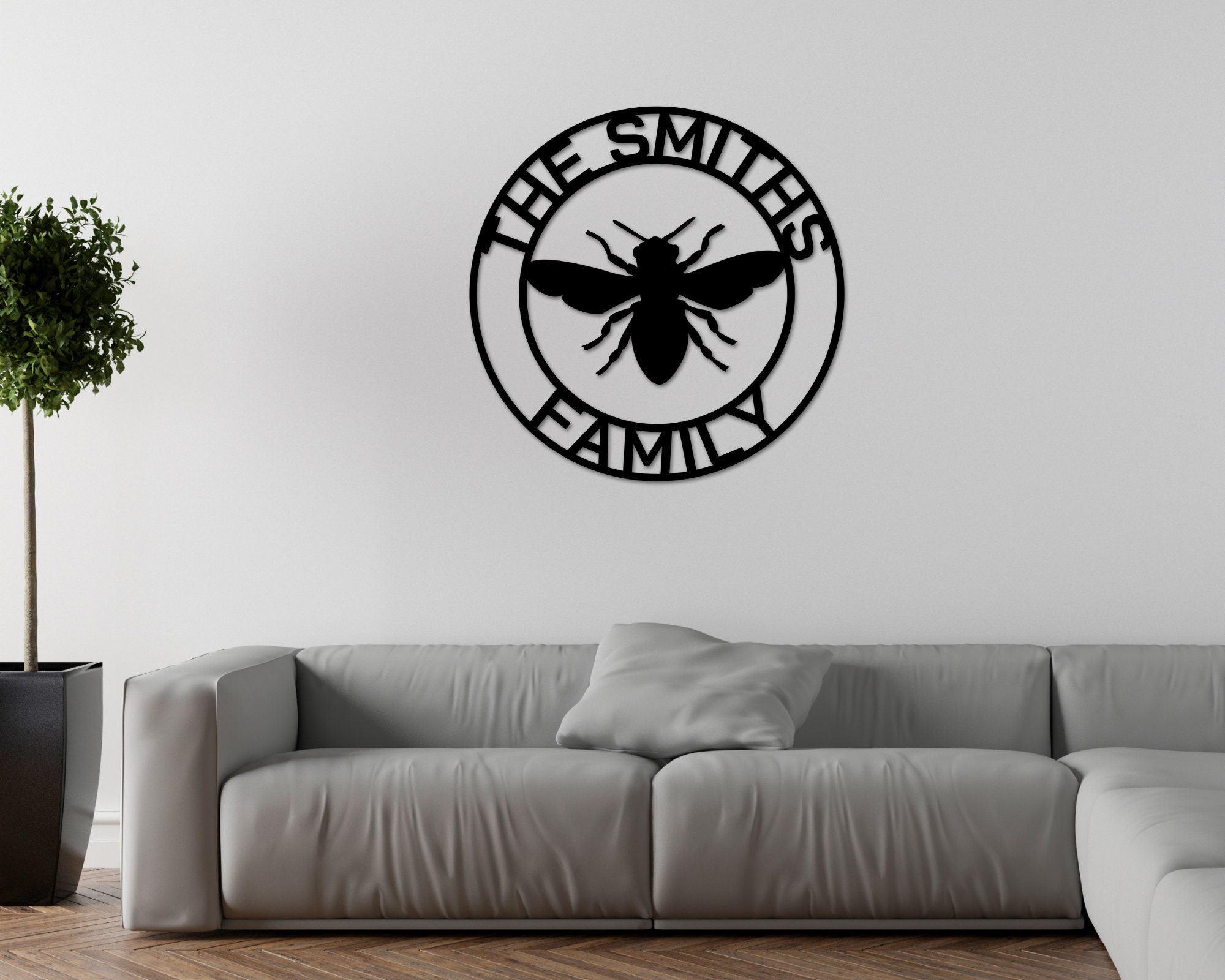 Honey Bee Family Name Established Sign Custom Honey Bee Name - Etsy