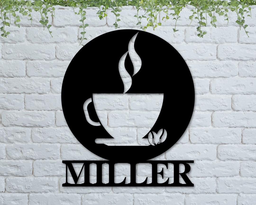 Coffee Name Sign, Kitchen Name Sign, Coffee Bar Sign, Personalized ...