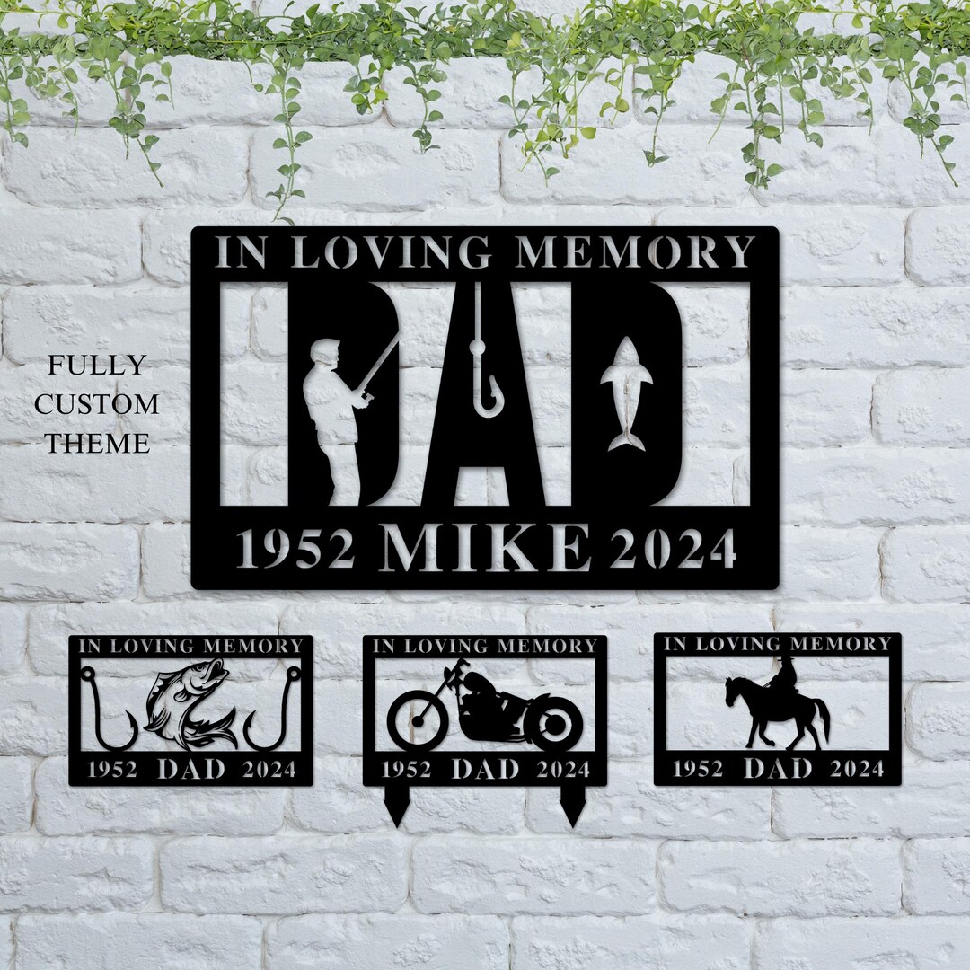 Custom Metal Memorial Sign: Loss of Loved One Plaque, Grave Marker - Etsy