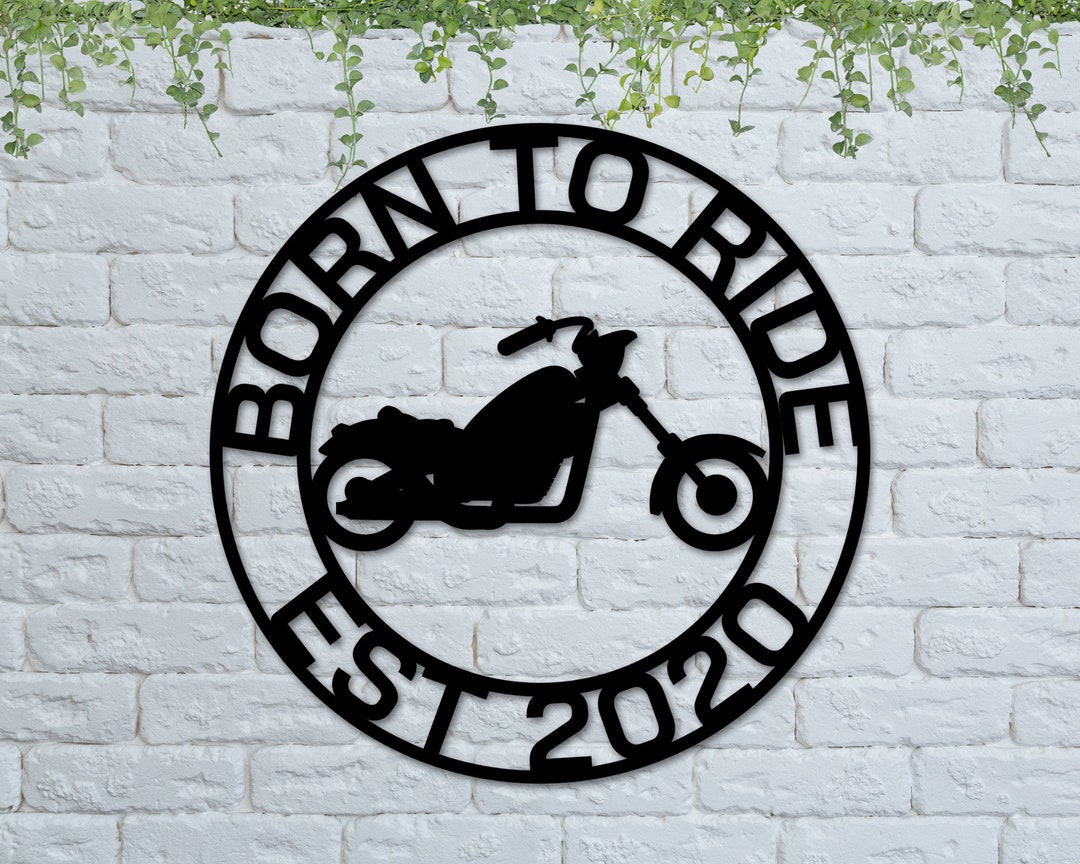 Custom Motorcycle Metal Wall Art, Personalized Sign, Garage Sign, Man ...
