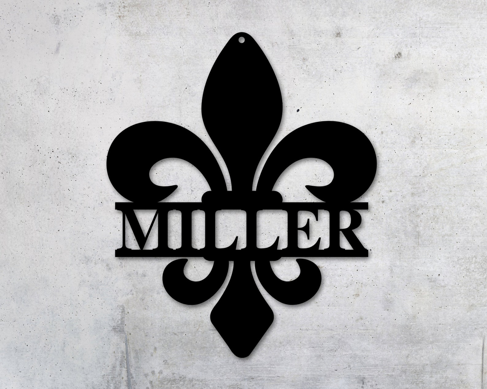 Fleur De Lis Last Name Metal Sign Family Name Sign | Etsy