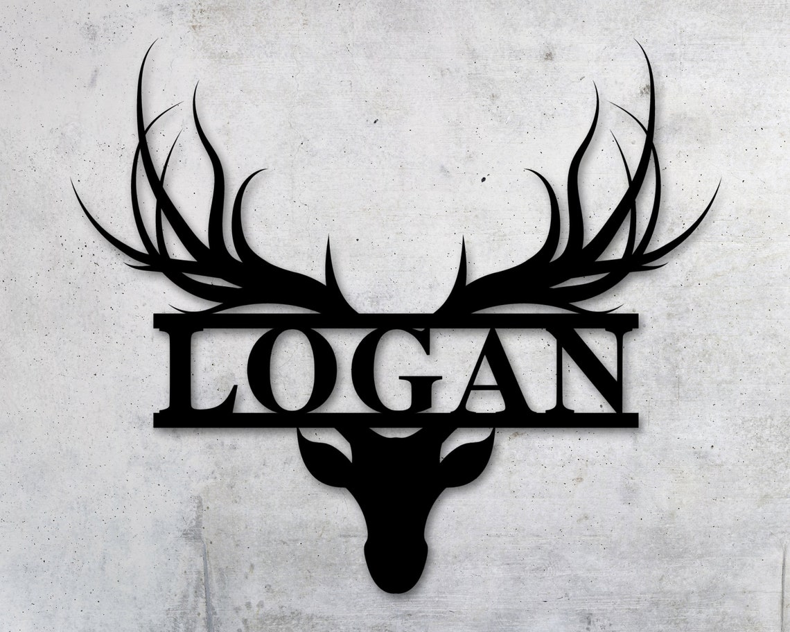 Deer Family Name Metal Sign, Last Name Sign, Housewarming Gift, Deer ...