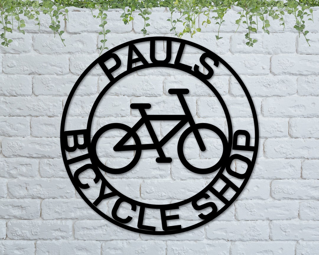 Bicycle Metal Sign, Wall Decor, Metal Biker Wall Art, Cyclist Wall Art ...