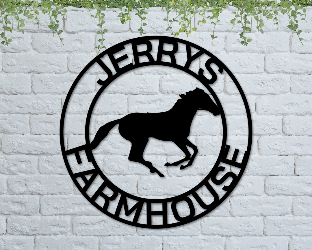 Ranch Sign, Custom Horse Farm Sign, Personalized Metal Ranch Sign ...