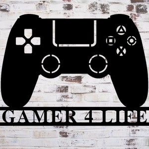 Controller Sign, Gamer Metal Sign, Gamer Name Sign, Metal Sign ...