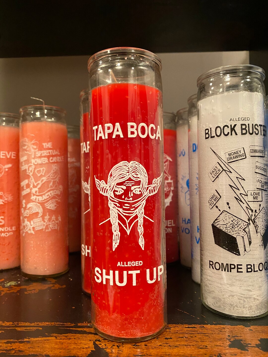 Shut up Candle Tapa Boca Stop Gossip Candle - Etsy