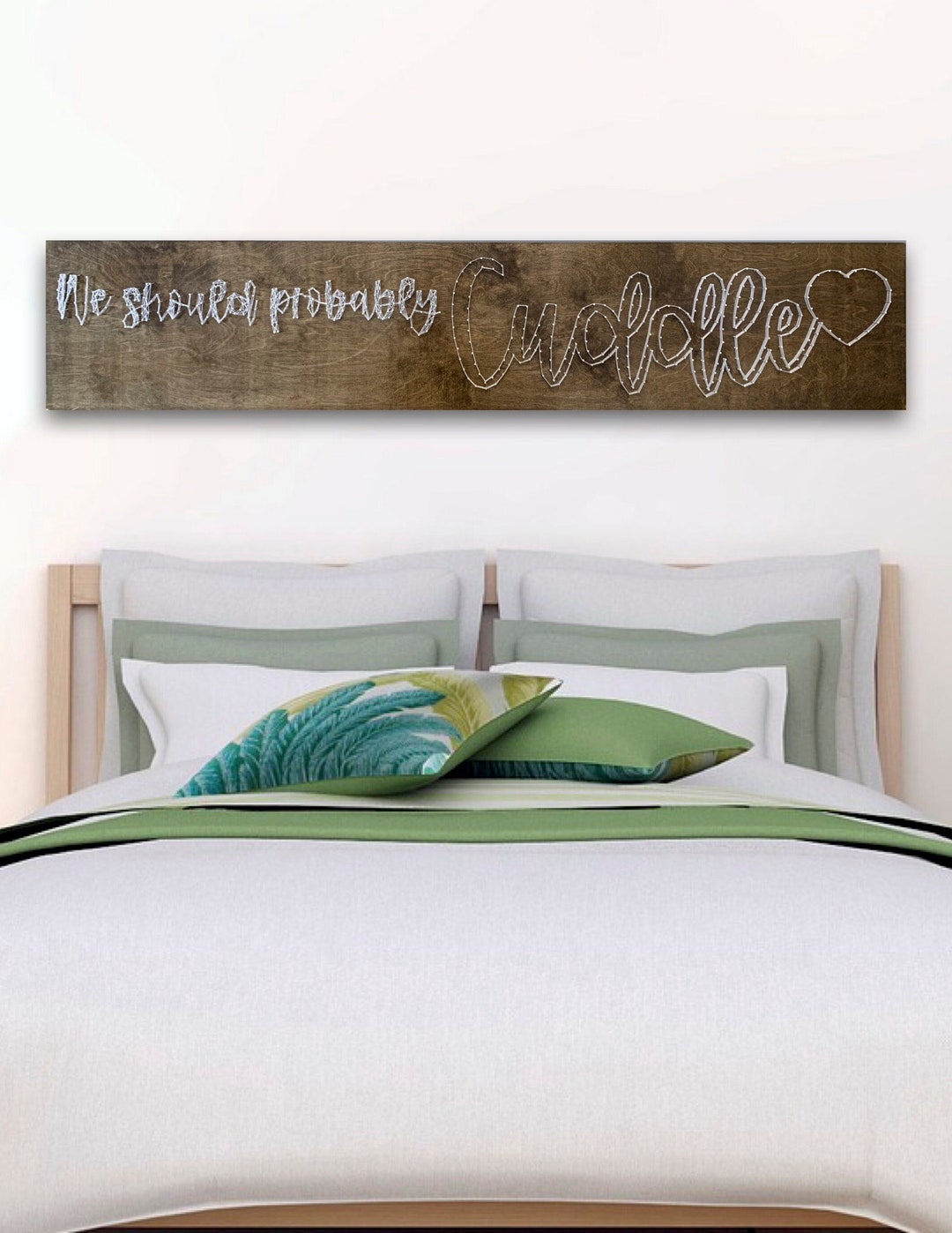 String Art Cuddle Sign, Custom Snuggle Wall Hanging Home Decor, DIY ...