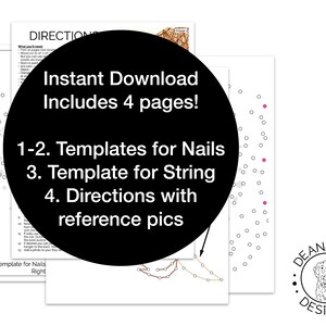 DIY String Art Highland Cow Digital Download PDF Template Nail ...