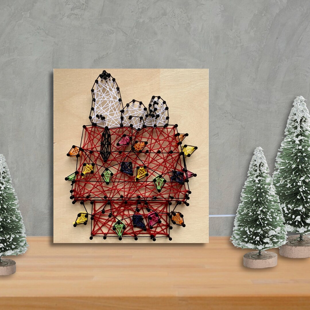 String Art Snoopy's House Home Decor, Custom 3D Wall Hanging Sign ...