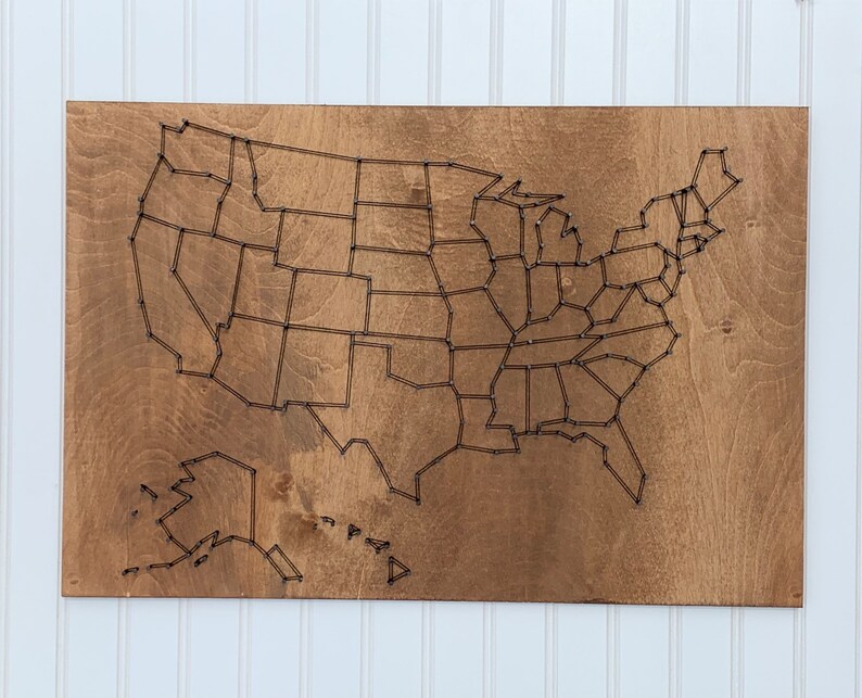 Customizable String Art Map of the United States - Etsy