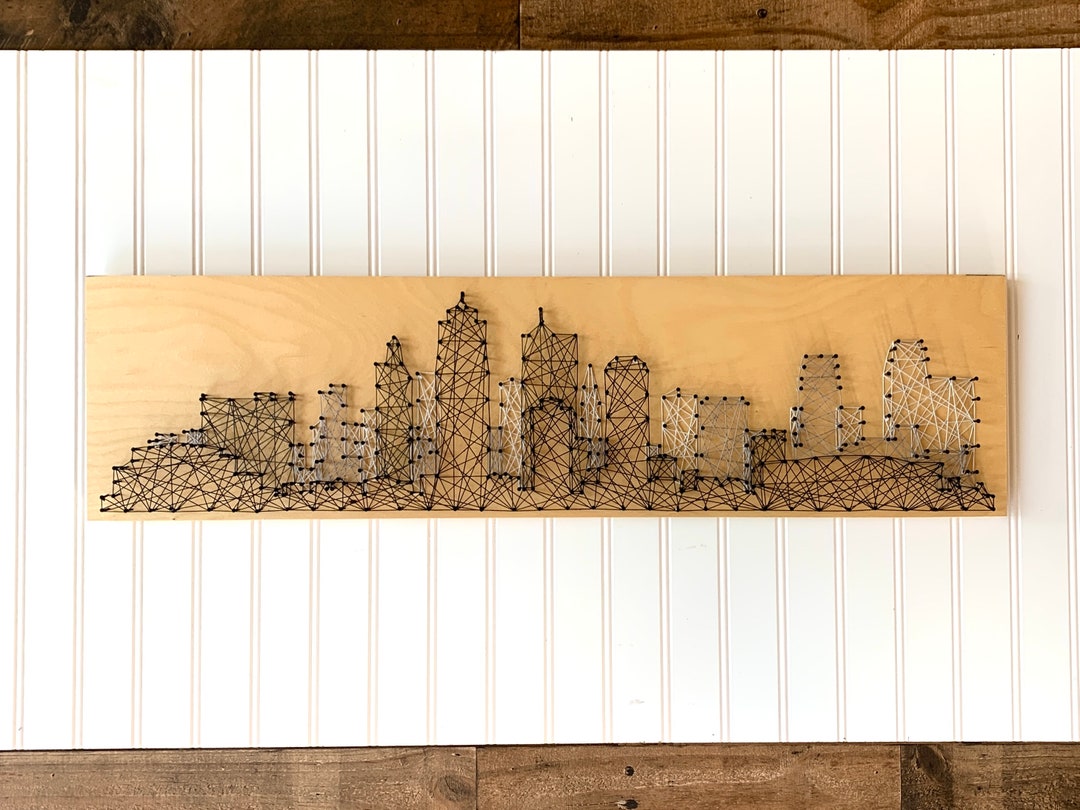 String Art Skyline Decor, Custom City Wall Hanging Home Sign, DIY Craft ...