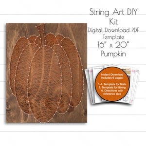 DIY String Art Pumpkin Home Decor, Large Fall Personalized Wall Hanging ...