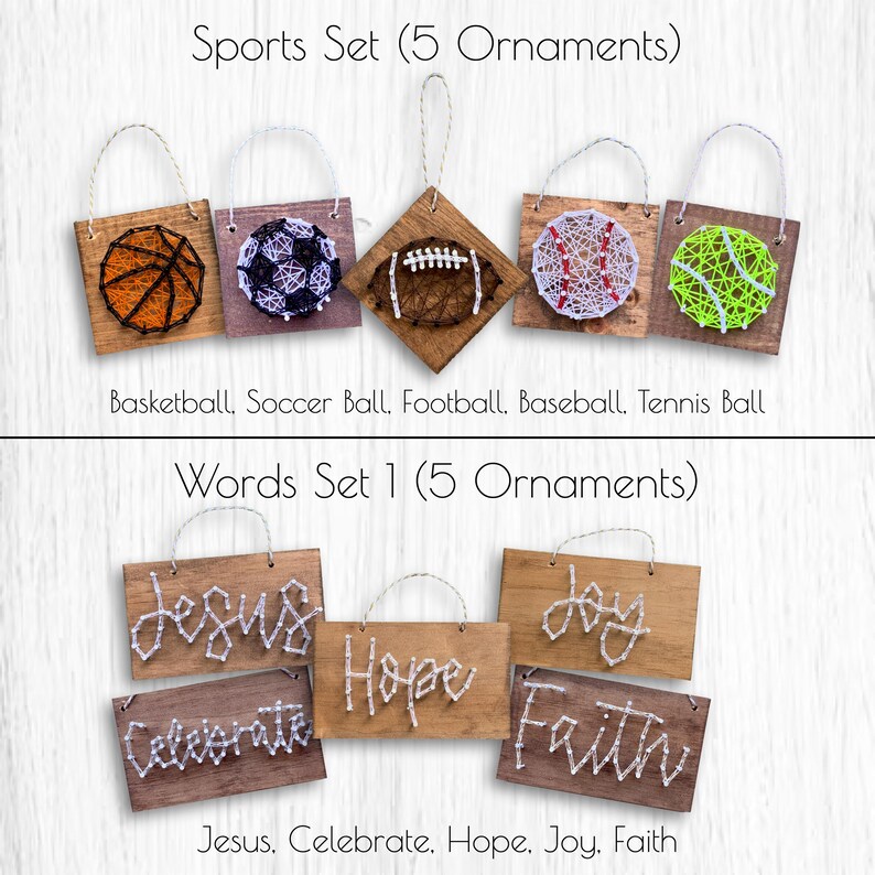 String Art Christmas Ornament Set, 3D Holiday Home Decor, Cute Custom ...