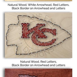 String Art Chiefs Decor, Custom KC Kansas City Wall Hanging Home Signs ...
