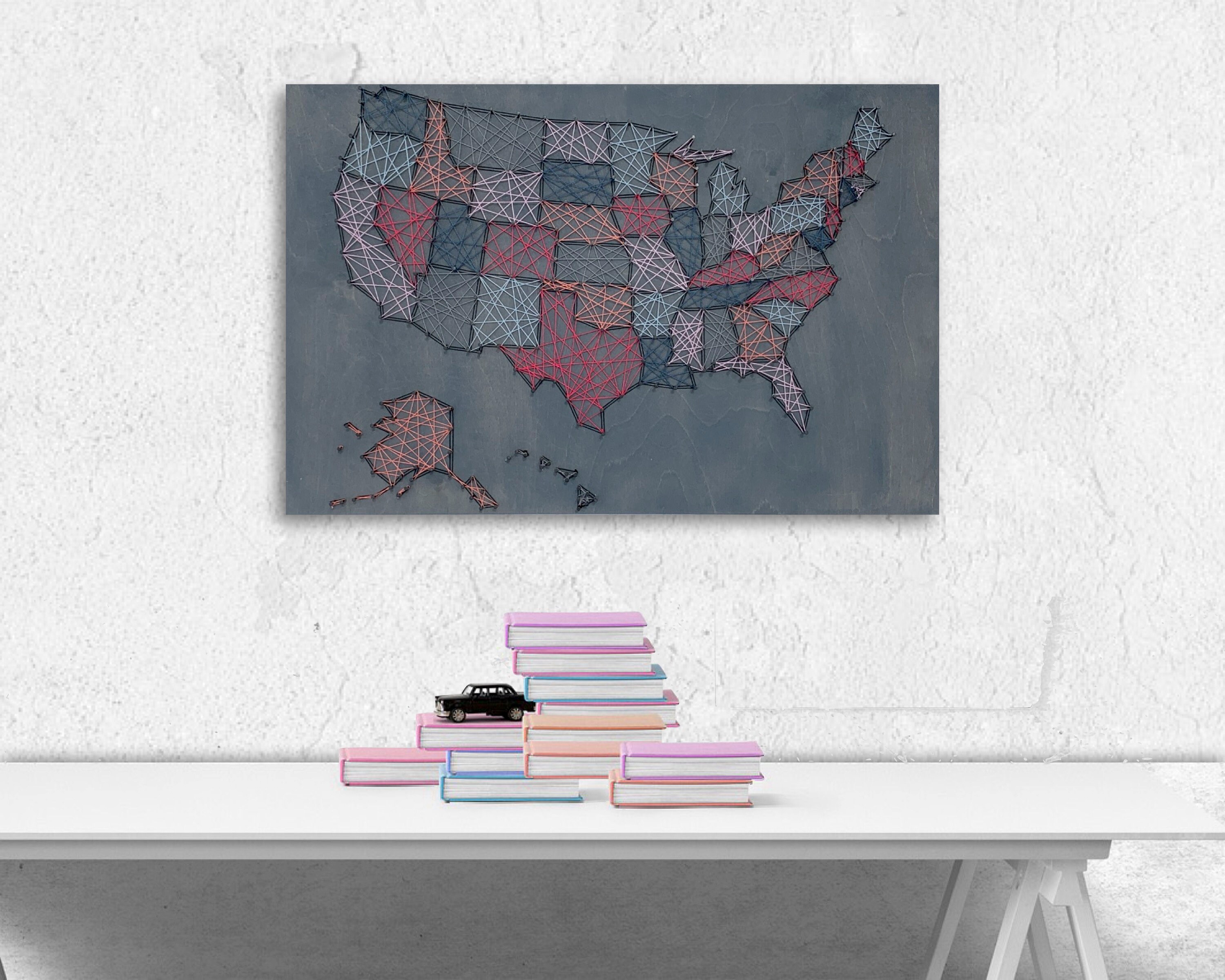 Customizable String Art Map of the United States - Etsy