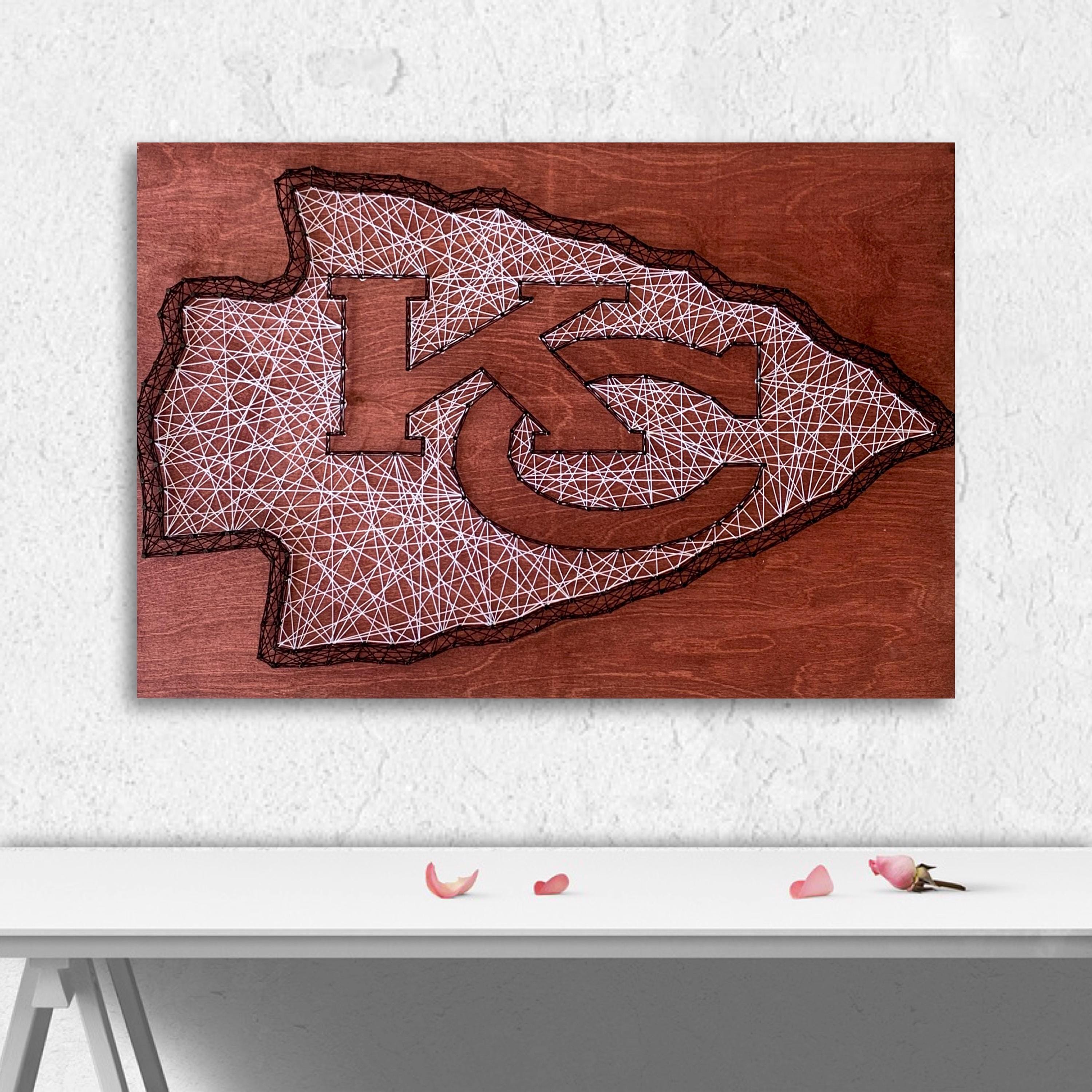 String Art Chiefs Decor, Custom KC Kansas City Wall Hanging Home Signs ...