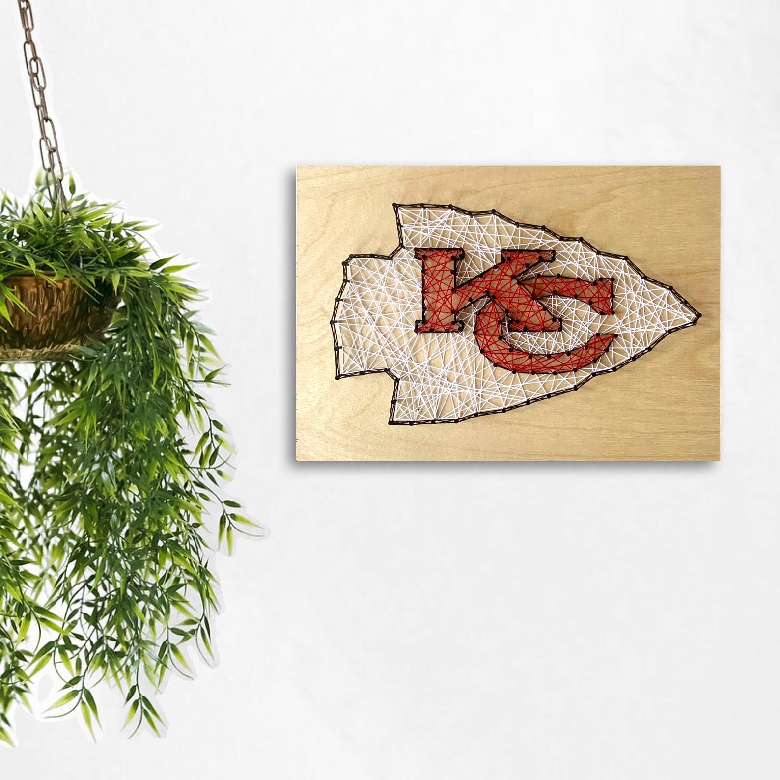 String Art Chiefs Decor, Custom KC Kansas City Wall Hanging Home Signs ...