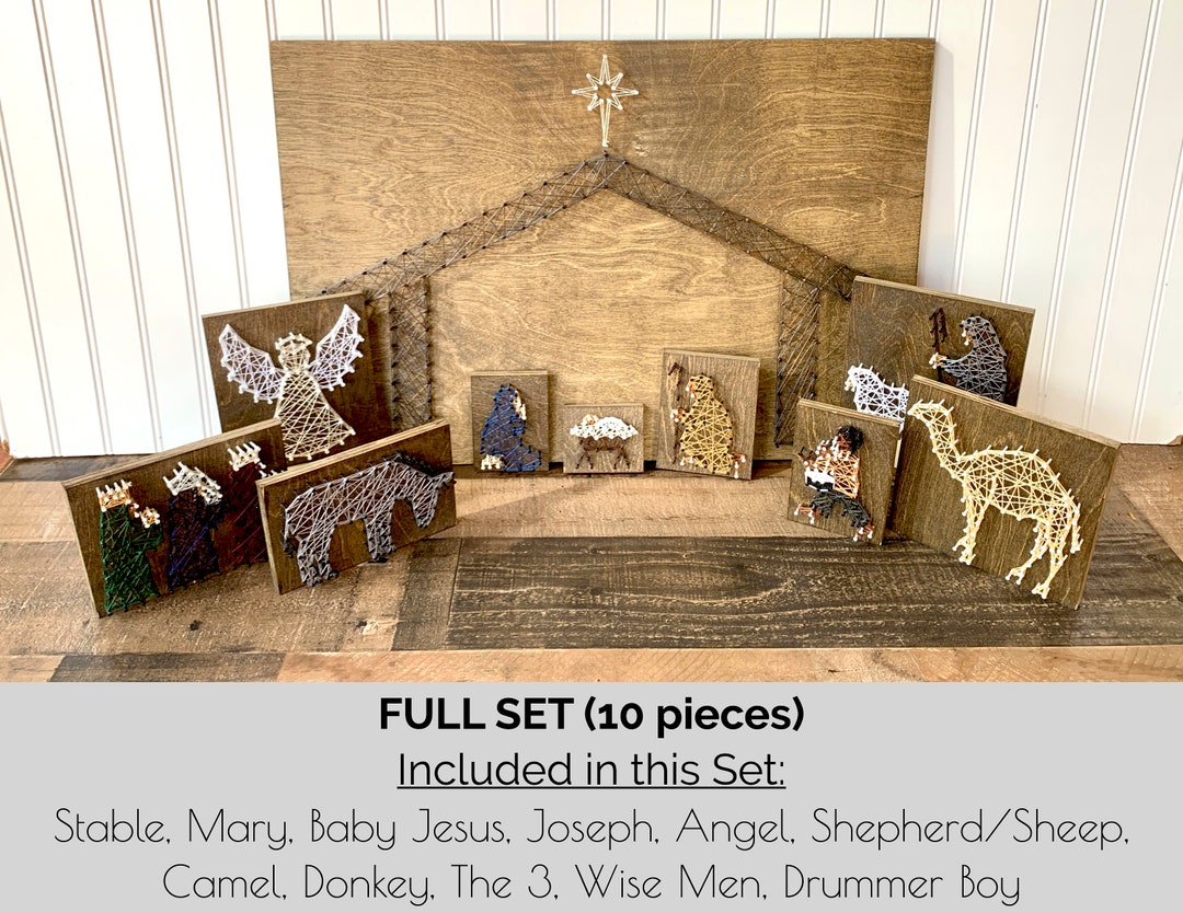 Nativity String Art Home Decor Signage Gift Holiday Christmas - Etsy