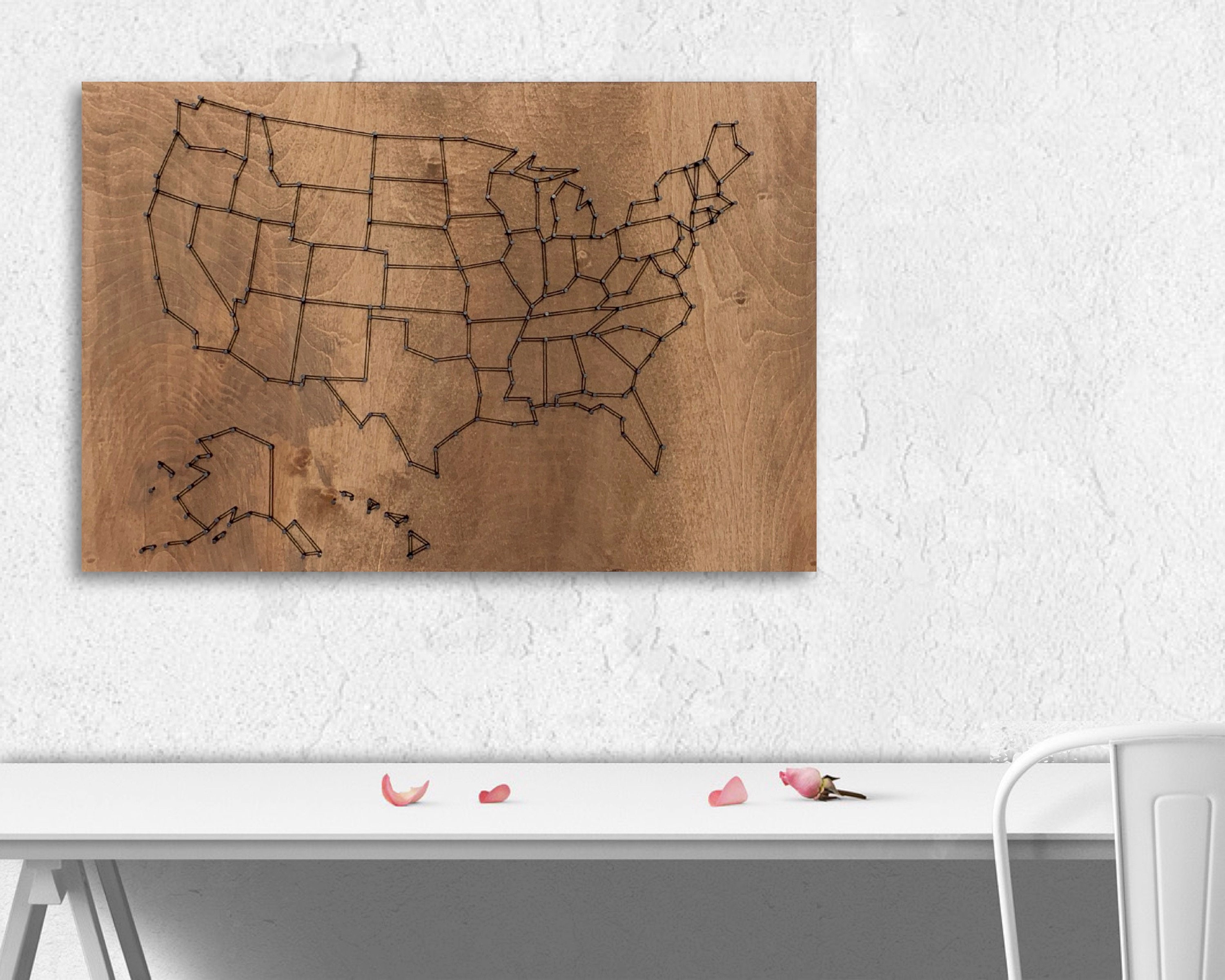 Customizable String Art Map of the United States - Etsy