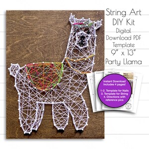 DIY String Art Llama Home Decor, Wall Hanging Sign Gift Idea, Custom ...