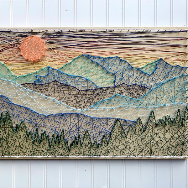 Sunset String Art - Etsy