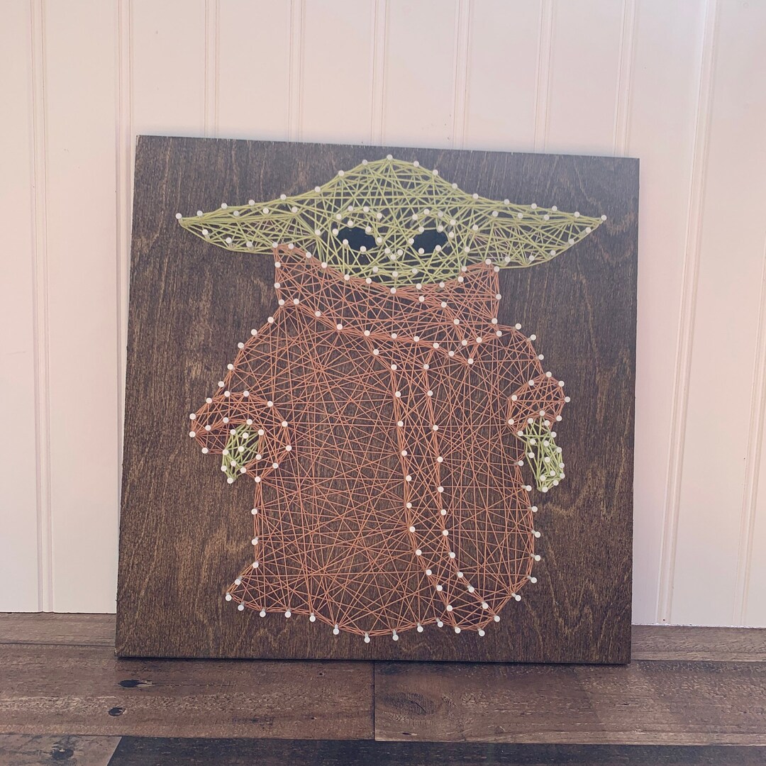 Baby Yoda String Art sign, Disney, Home Decor, Unique Christmas Gift ...