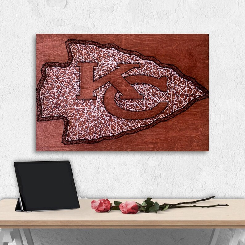 String Art Chiefs Decor, Custom KC Kansas City Wall Hanging Home Signs ...