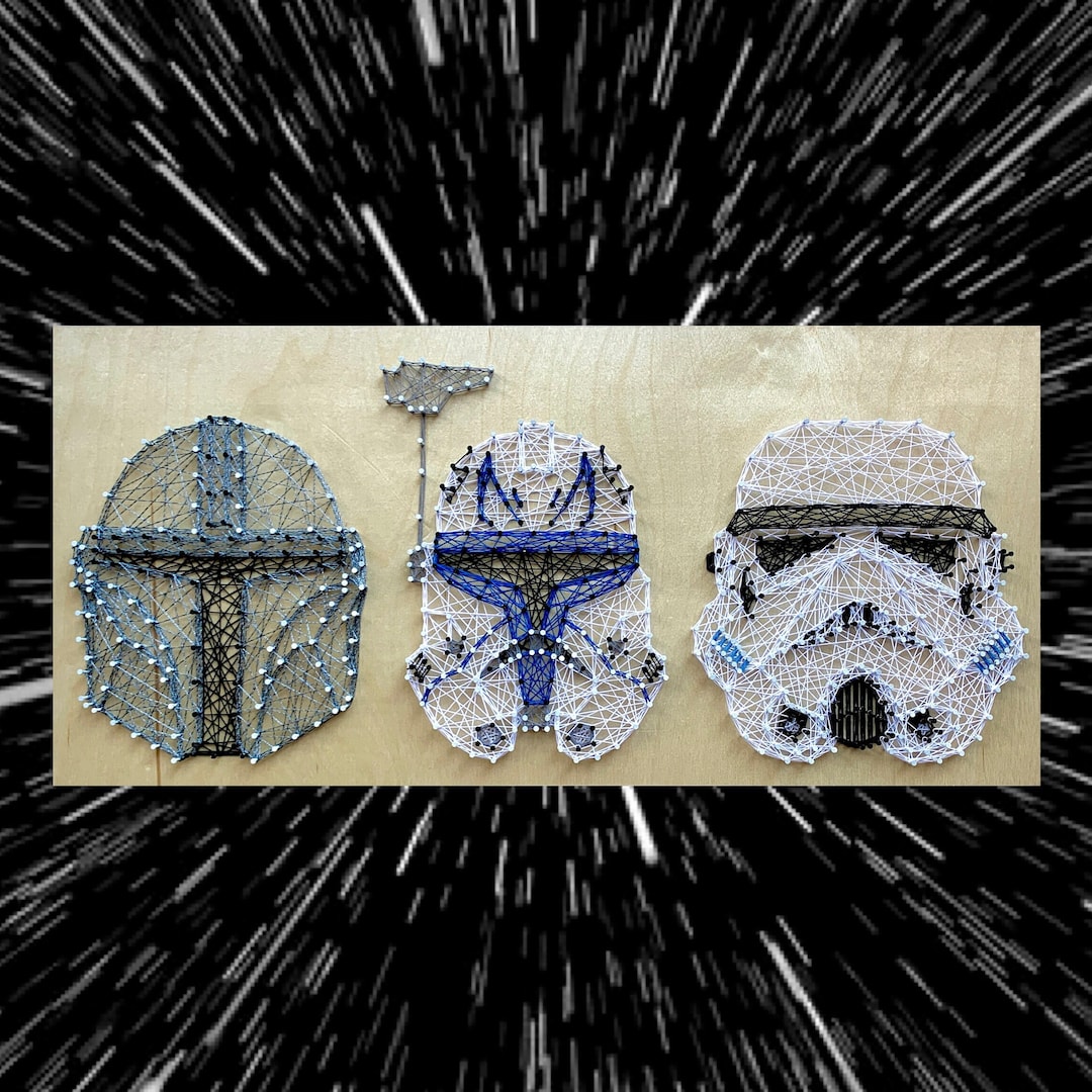 String Art Star Wars Helmets Home Decor, Custom 3D Wall Hang Sign, DIY ...