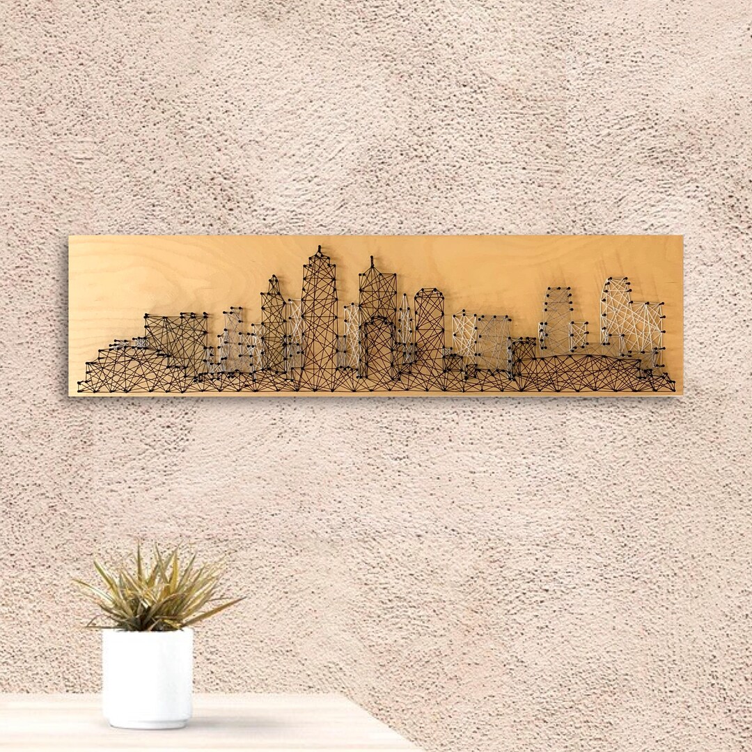 String Art Skyline Decor, Custom City Wall Hanging Home Sign, DIY Craft ...